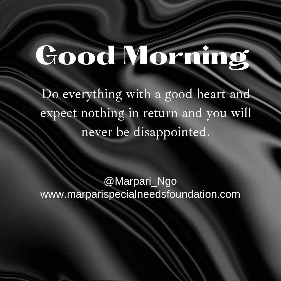 Do everything with a good heart 💜 - Marpari Special Needs Foundation - Medium
