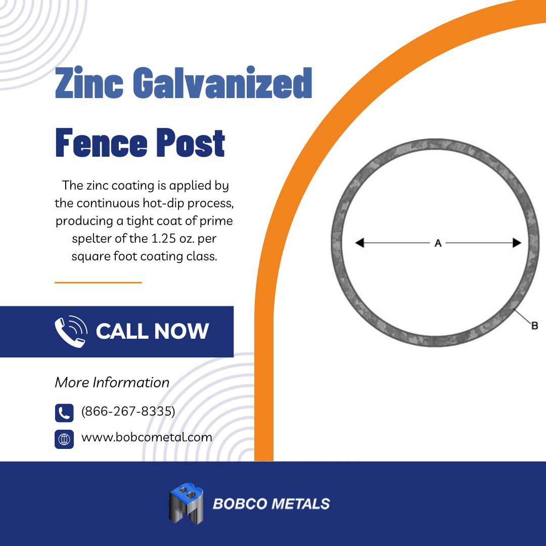 Zinc Galvanized Fence Post - Bobcometal - Medium