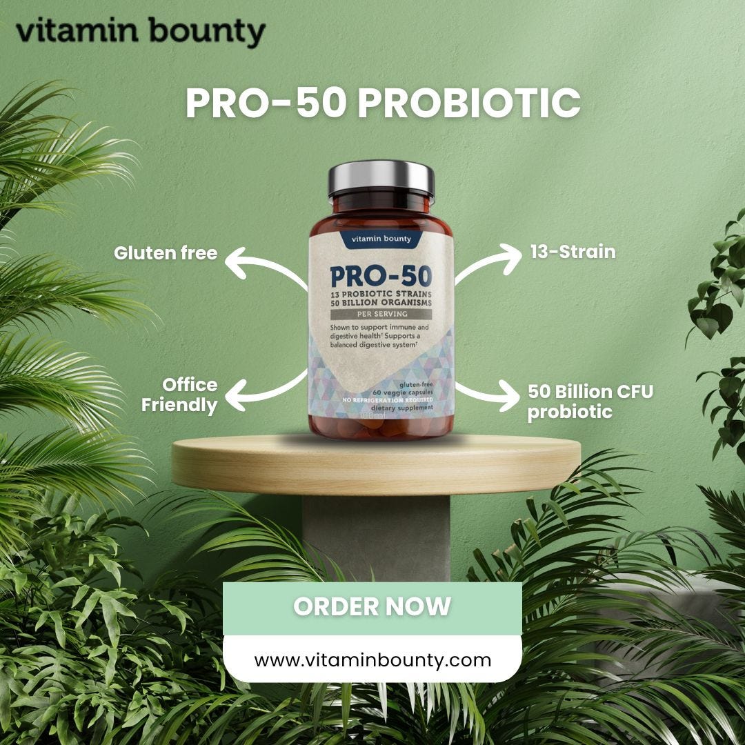 Enhance Your Gut Health with Pro-50 Probiotic: Vitamin Bounty ...