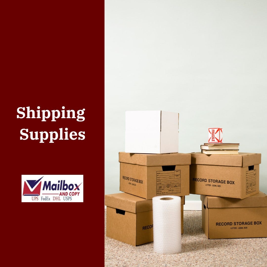 Shipping Supplies — Mailbox and Copy Center - Mailboxandcopy - Medium