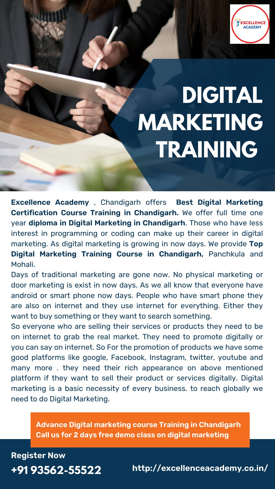 Digital Marketing Training In Chandigarh(Mohali) | by Excellenceacadmy | Medium