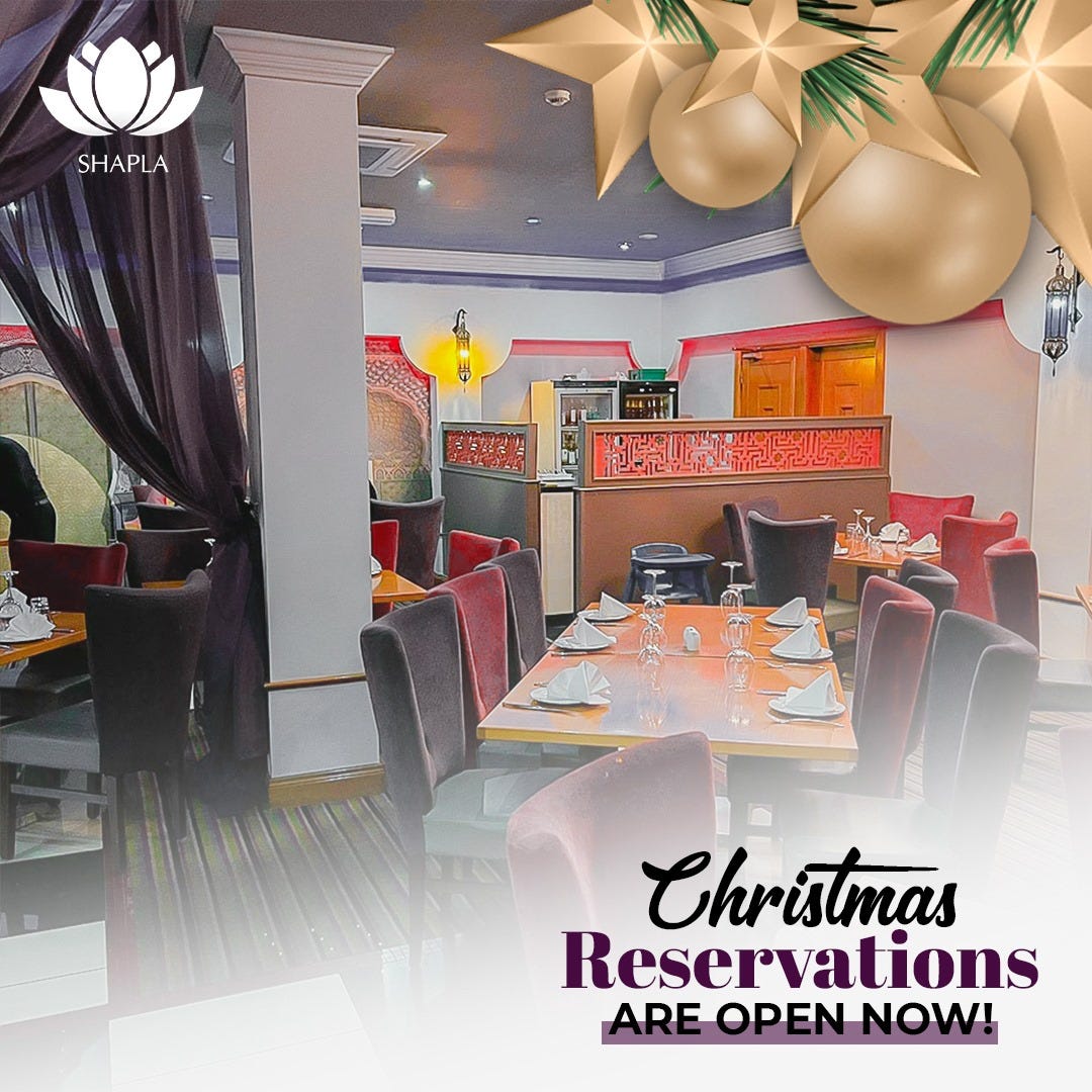 🎄 Get into the festive spirit with Shapla Indian Cuisine! 🍛 We’re ...