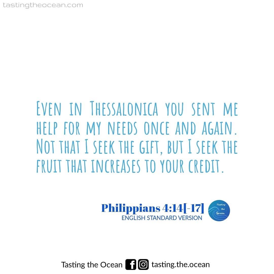 🍃Not the Gift but the Fruit🍃 Paul’s desire to have the Philippians get ...