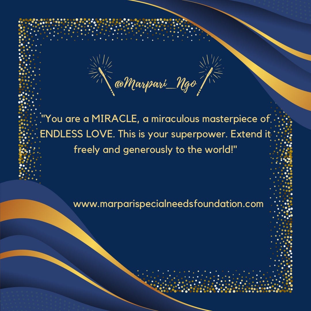 Endless Love 💟 #endless #love #miracle #gratidude #kindness #care - Marpari Special Needs ...