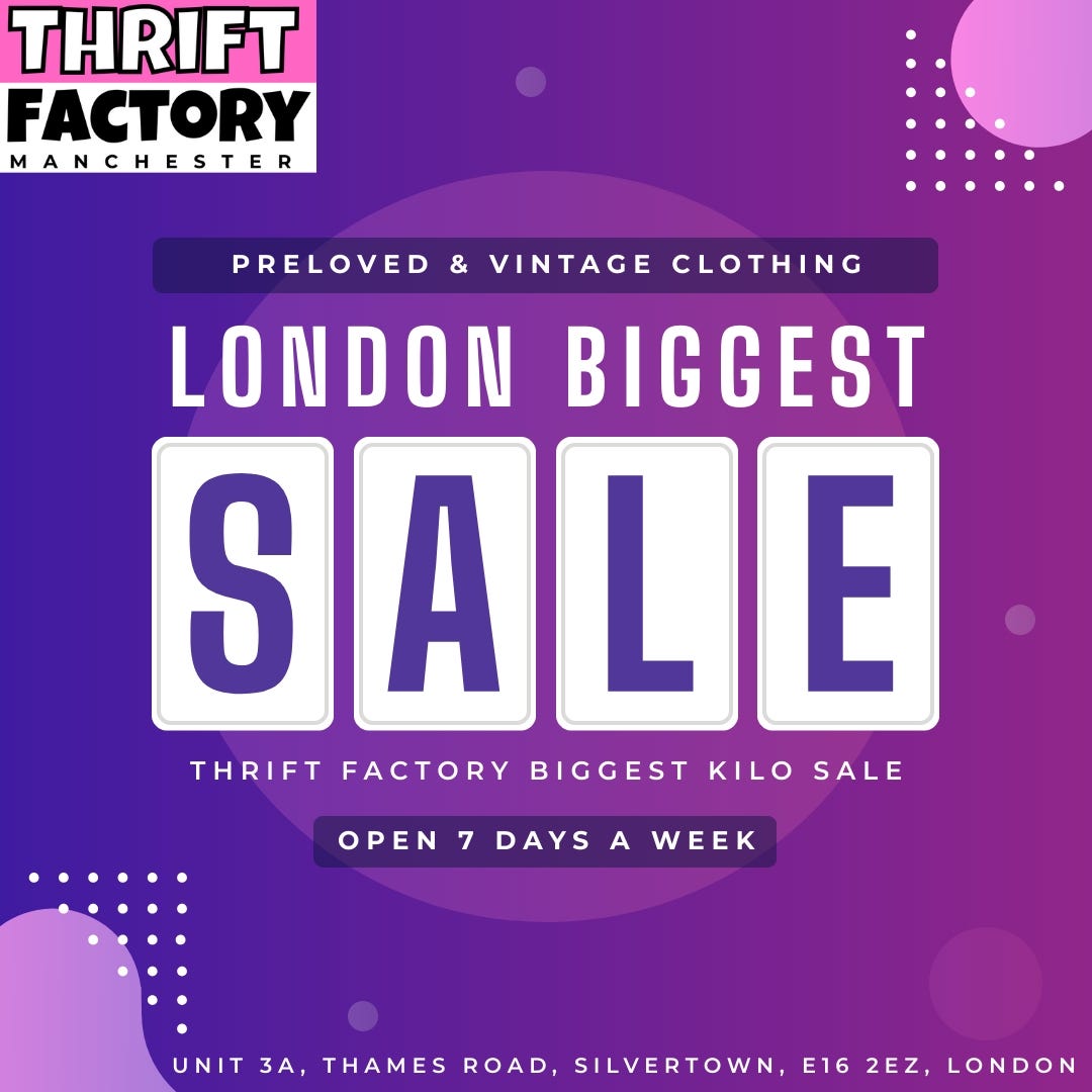 Thrift Factory London Biggest £10 Kilo Sale - Thriftfactoryuk - Medium