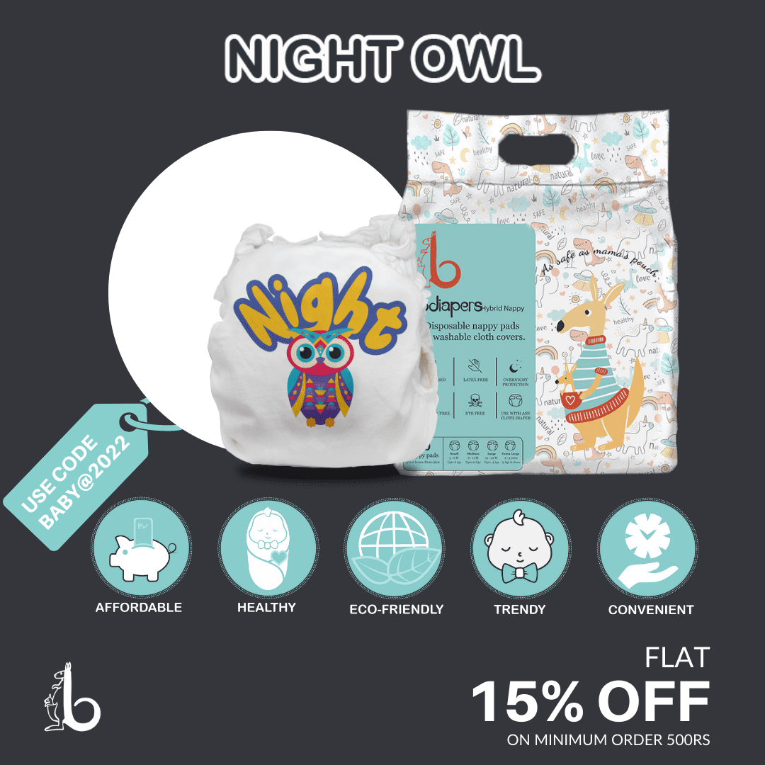 Night Owl Small Size Disposable Nappy Pads With Hybrid Cloth Diaper ...