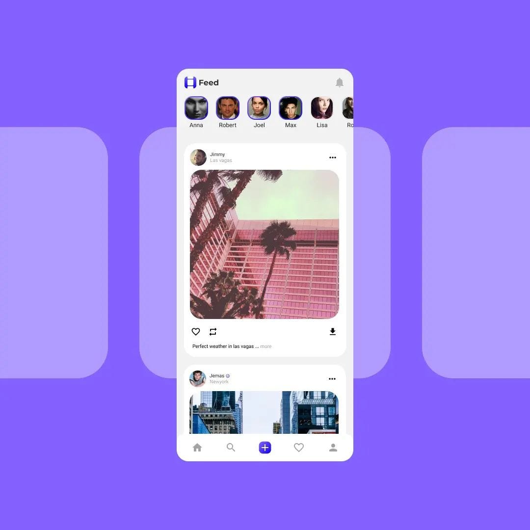 Feed app UI design and concepts - Yash Gohel - Medium
