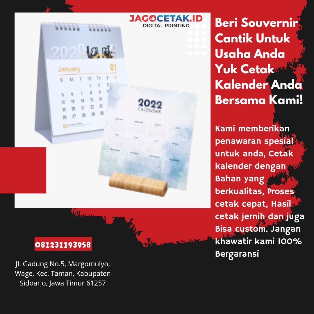 Terlaris, WA 0812–3119–3958, Desain kalender kekinian Jagocetak.id ...