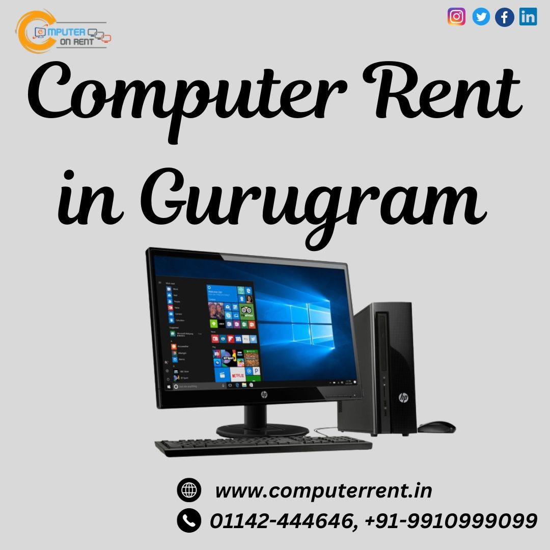 Computer on rent in Gurugram! 9910999099 - Computer on rent - Medium