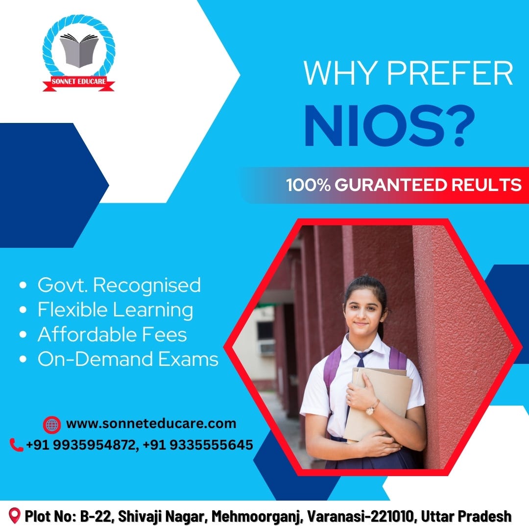 NIOS Admission in Varanasi - Sonneteducare - Medium