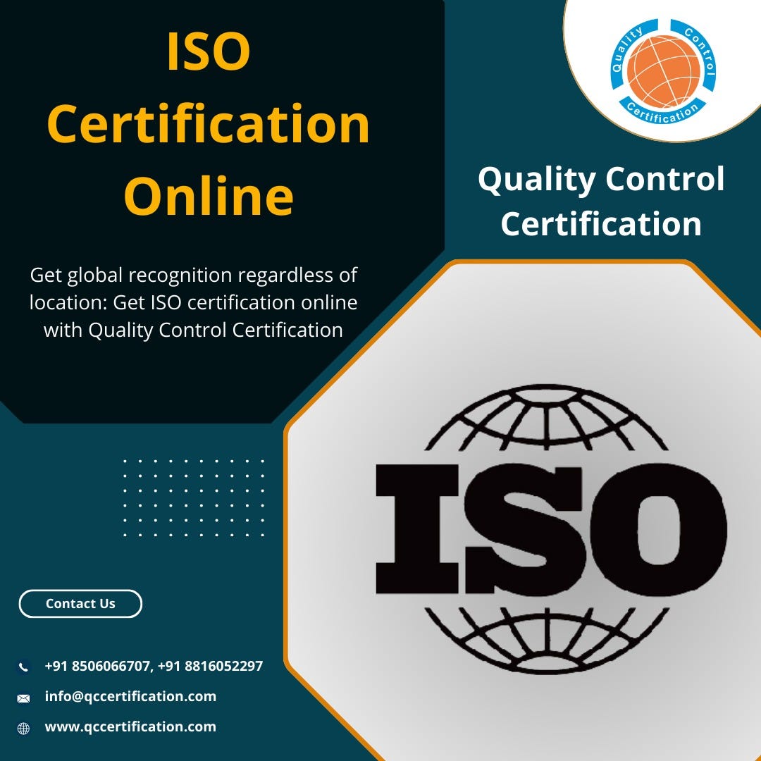 ISO Certification Online | Quality Control Certification - DHRUV CHOUDHARY - Medium