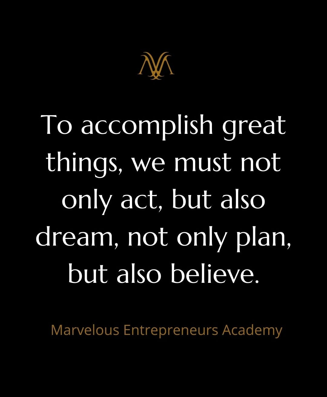 When you want to achieve something big, it's not just about doing ...