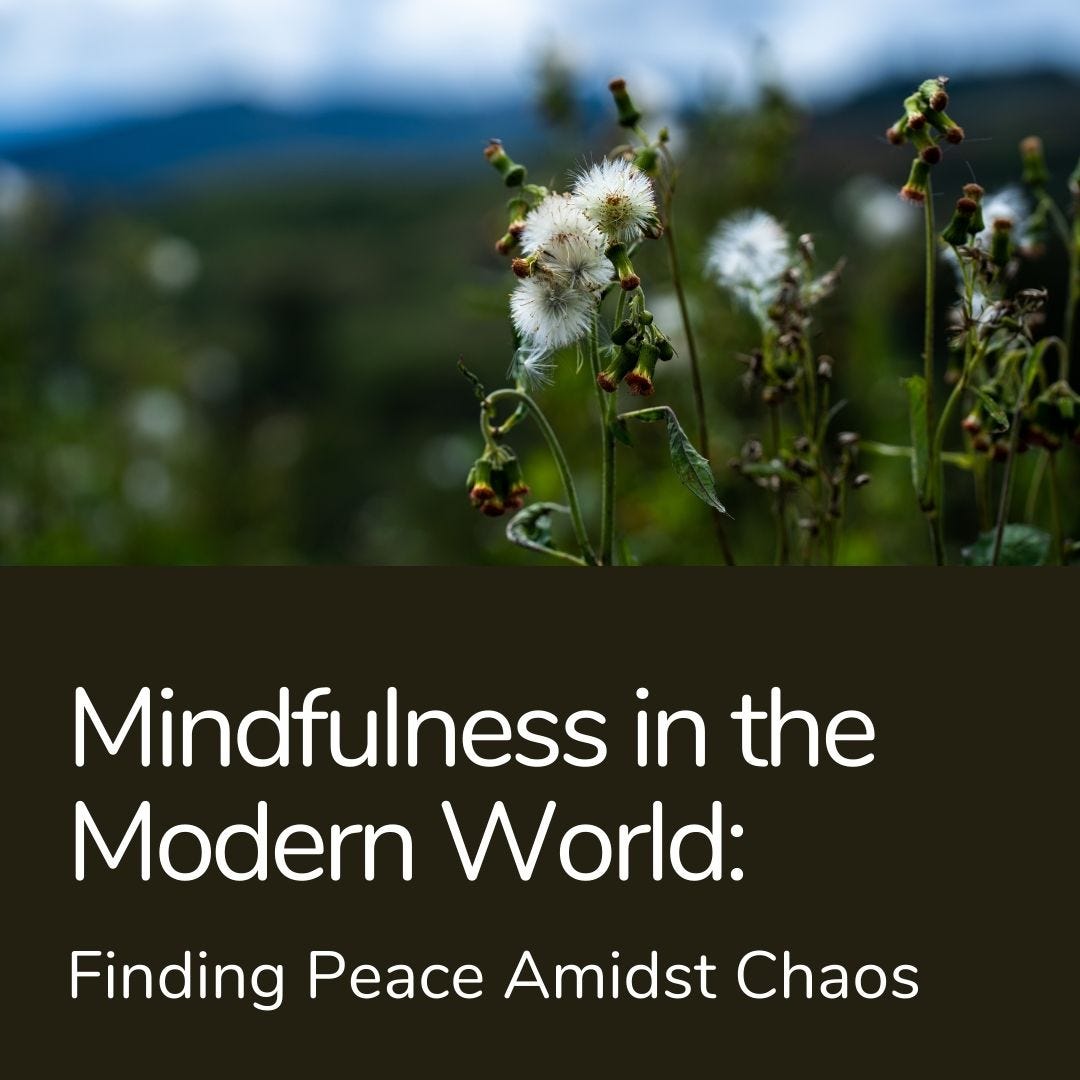 Mindfulness in the Modern World: Finding Peace Amidst Chaos | by Honey Reyes | Aug, 2024 | Medium