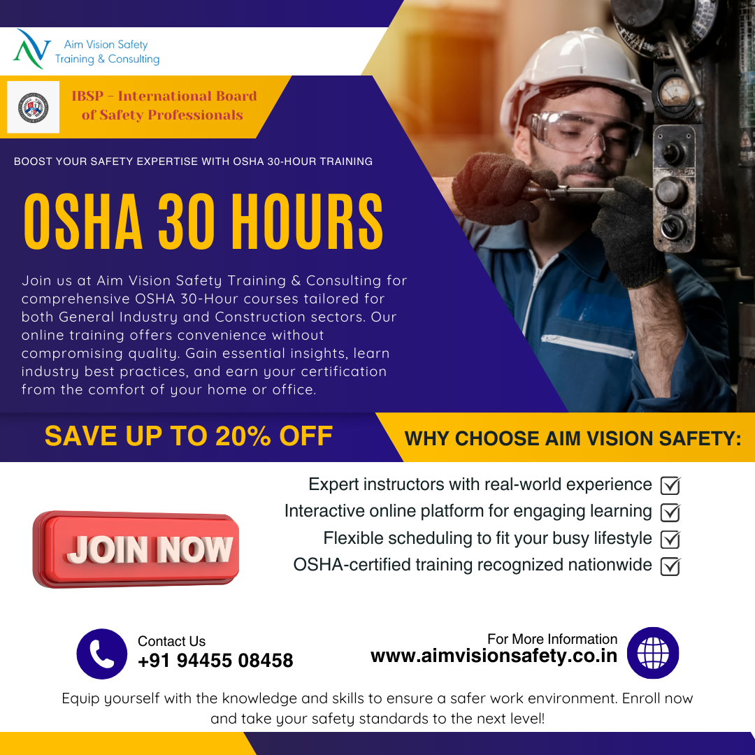 Elevate your safety knowledge with our OSHA 30-Hour Training at Aim ...