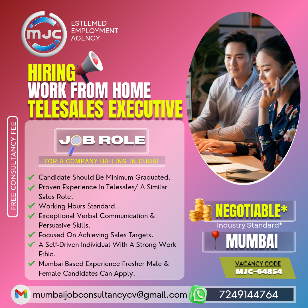 🎉Exciting Job Alert 🔸Position: Telesales Executive for a company hailing in dubai 🔸Employment ...