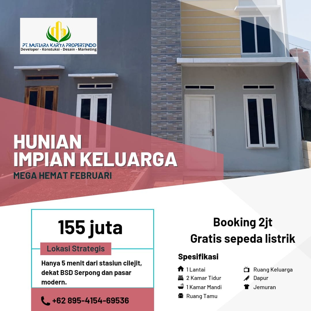 TELAH HADIR MGR 3 RUMAH MURAH KUALITAS CLUSTER Miliki Rumah Murah, Harga Ramah, Tanpa Bi ...