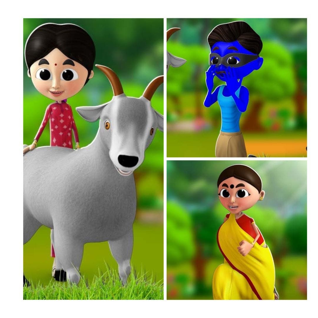 White Goat Greedy Thief Story | Telugu Kathalu Moral Stories | JOJO TV ...