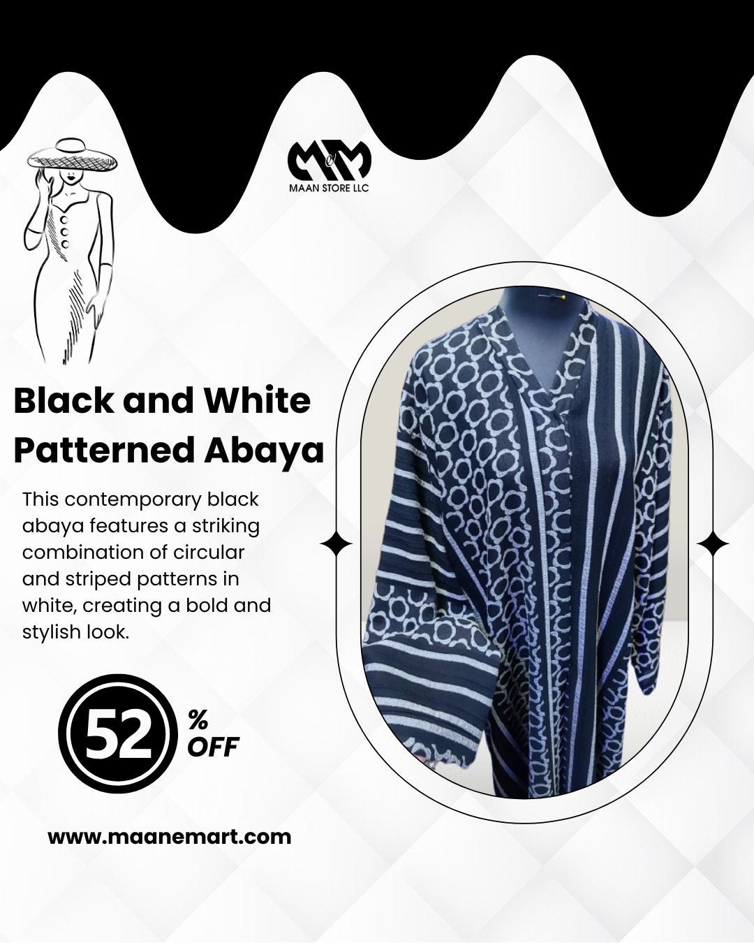 Stylish, modest, and beautiful. Abaya love! - Maan Store LLC - Medium