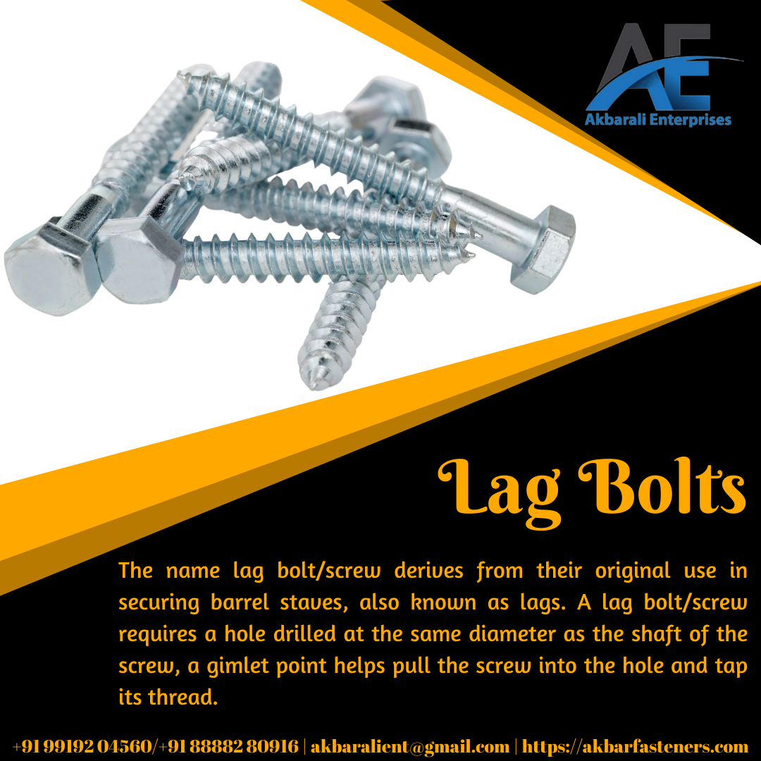 Lag Bolts — Akbarali Enterprises - Akbaralienterprises - Medium