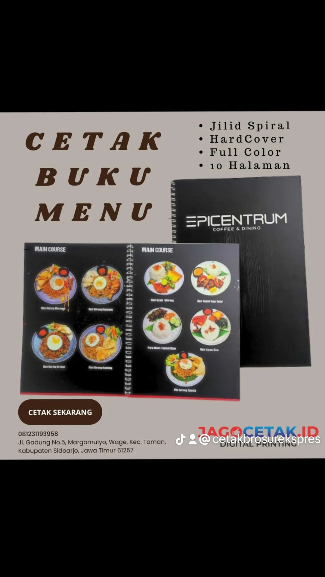 Cetak buku menu dengan custom design yang sesuai dengan keinginan ...