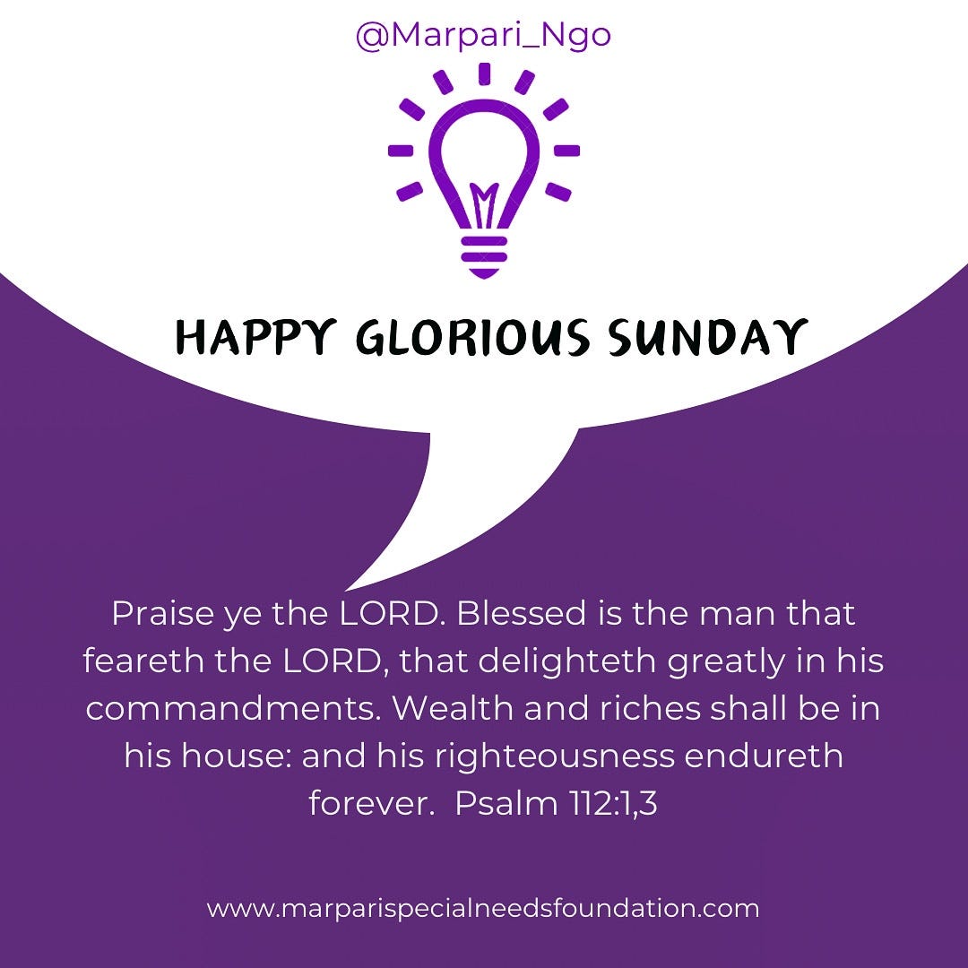 Happy Glorious Sunday 💟 - Marpari Special Needs Foundation - Medium