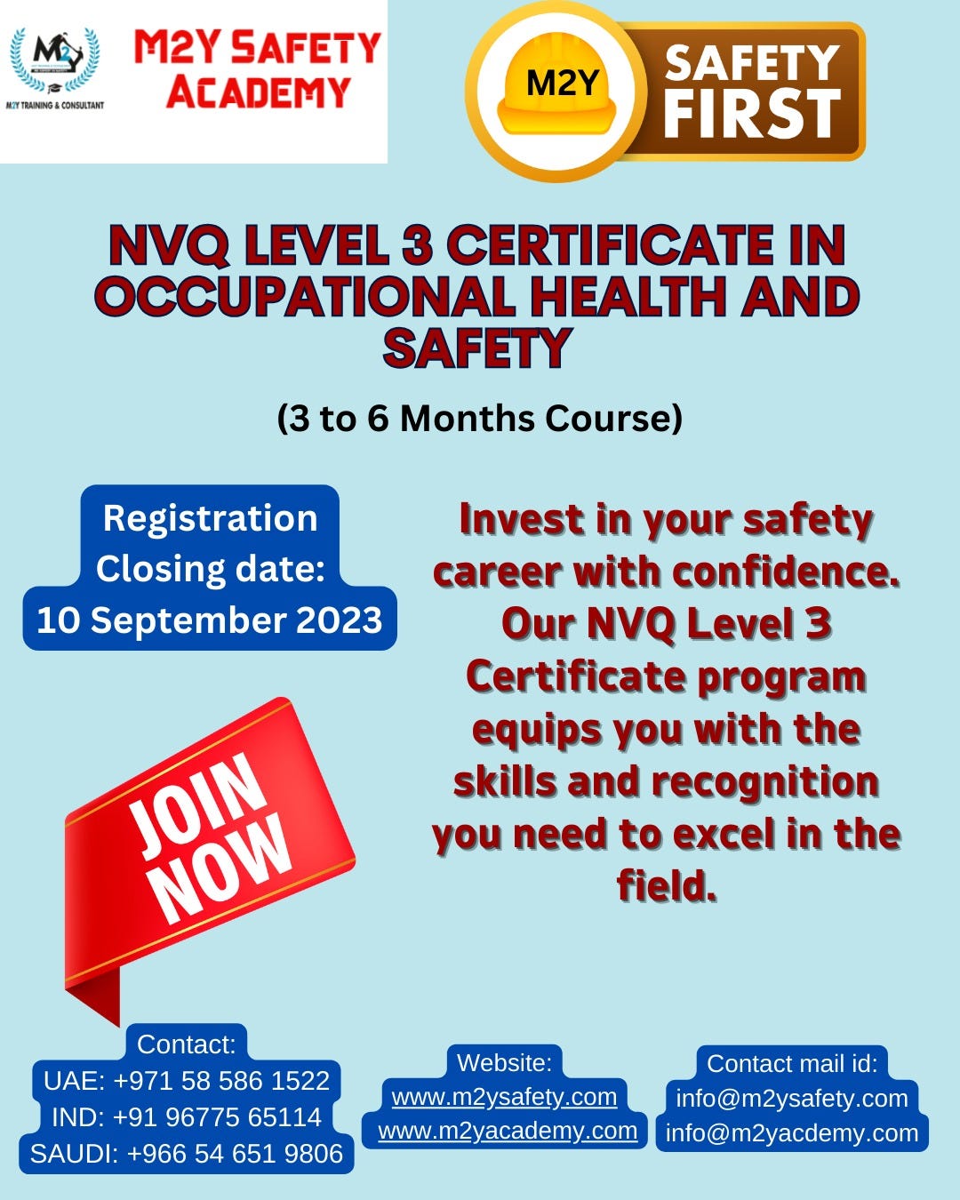 NVQ Level 3 Certificate in Occupational Health & Safety - Safety ...