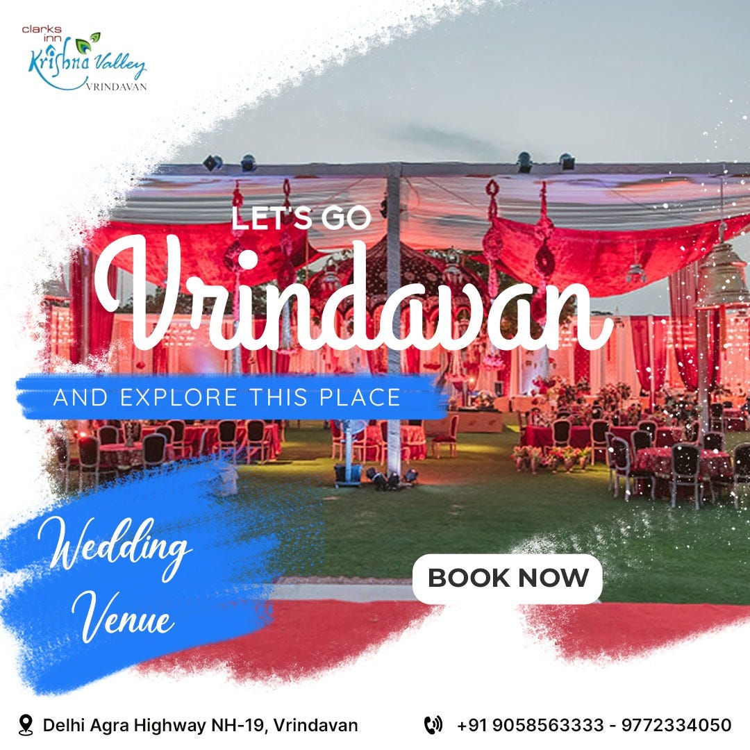 Destination Wedding Planner in Vrindavan | Clarks Inn Krishna Valley Vrindavan ...