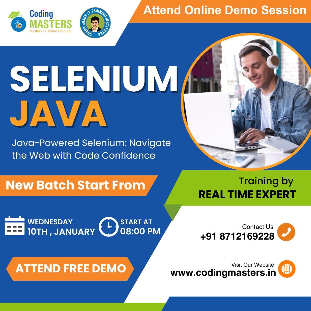 Selenium With Java Online Free Demo | by Codingmasters Software Online Training | Medium