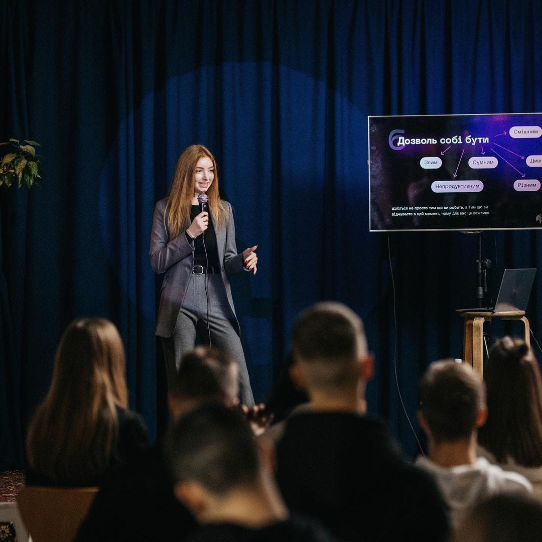 The first public speech, and immediately in front of 70+ people! - Madeline Brown - Medium