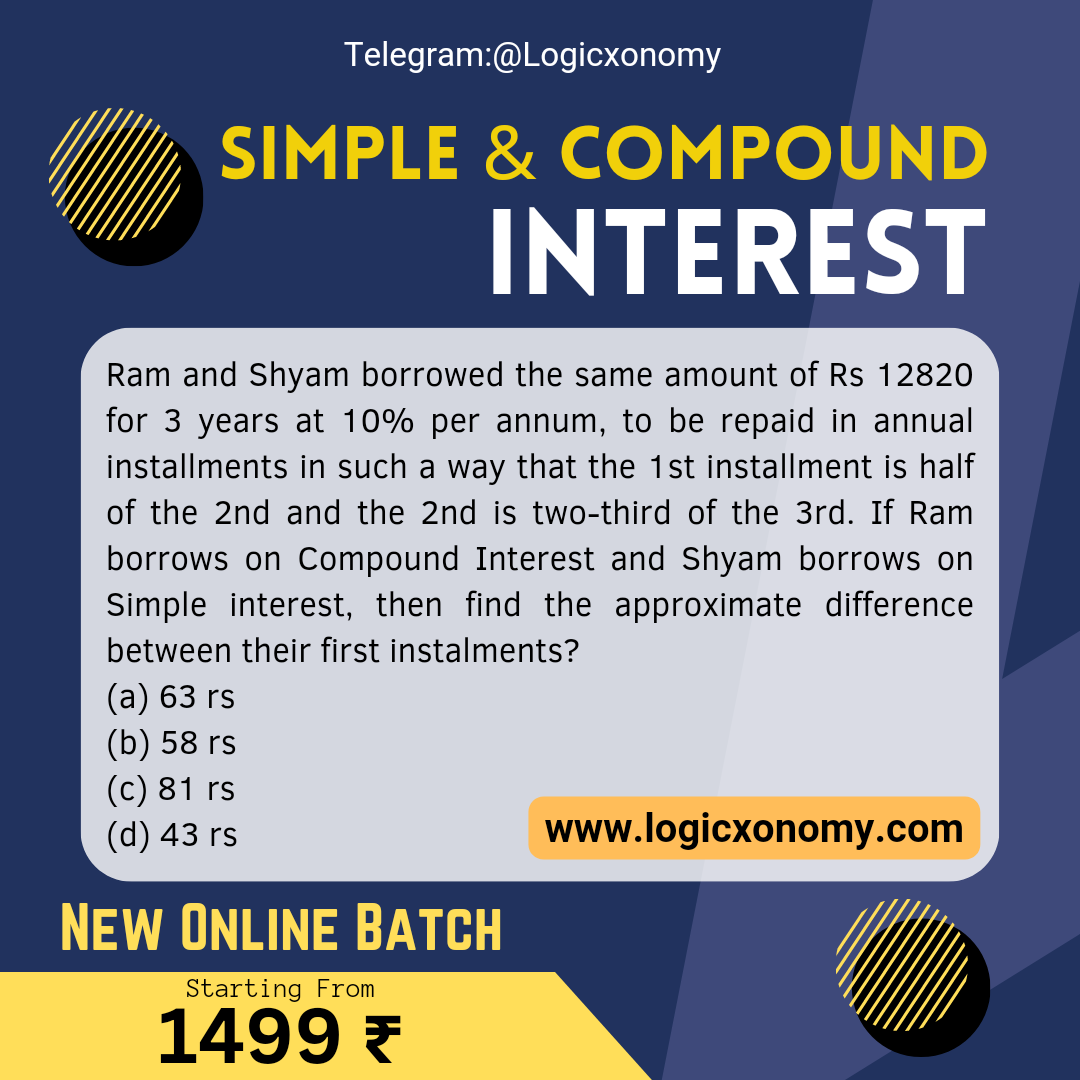 Installments in Simple and Compound Interest | by Rajnikant Mishra | Medium