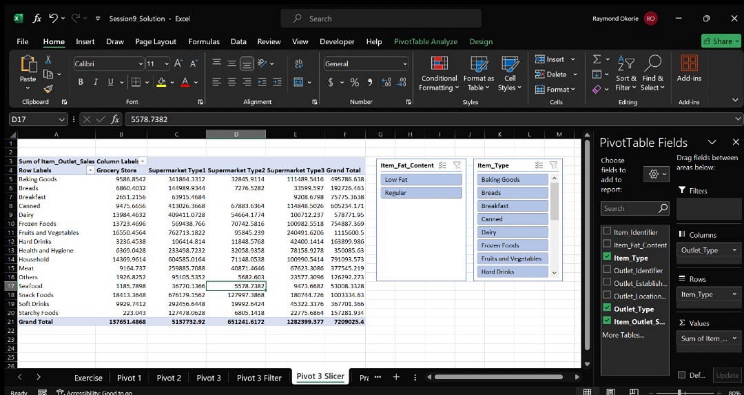 📊 Excel Journey — Day 4️⃣ Asking Business Questions with Pivot Tables | by raymond Chukwuemeka ...
