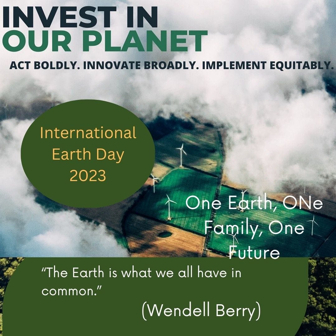 International Earth Day 2023, Together for a Sustainable Future ...