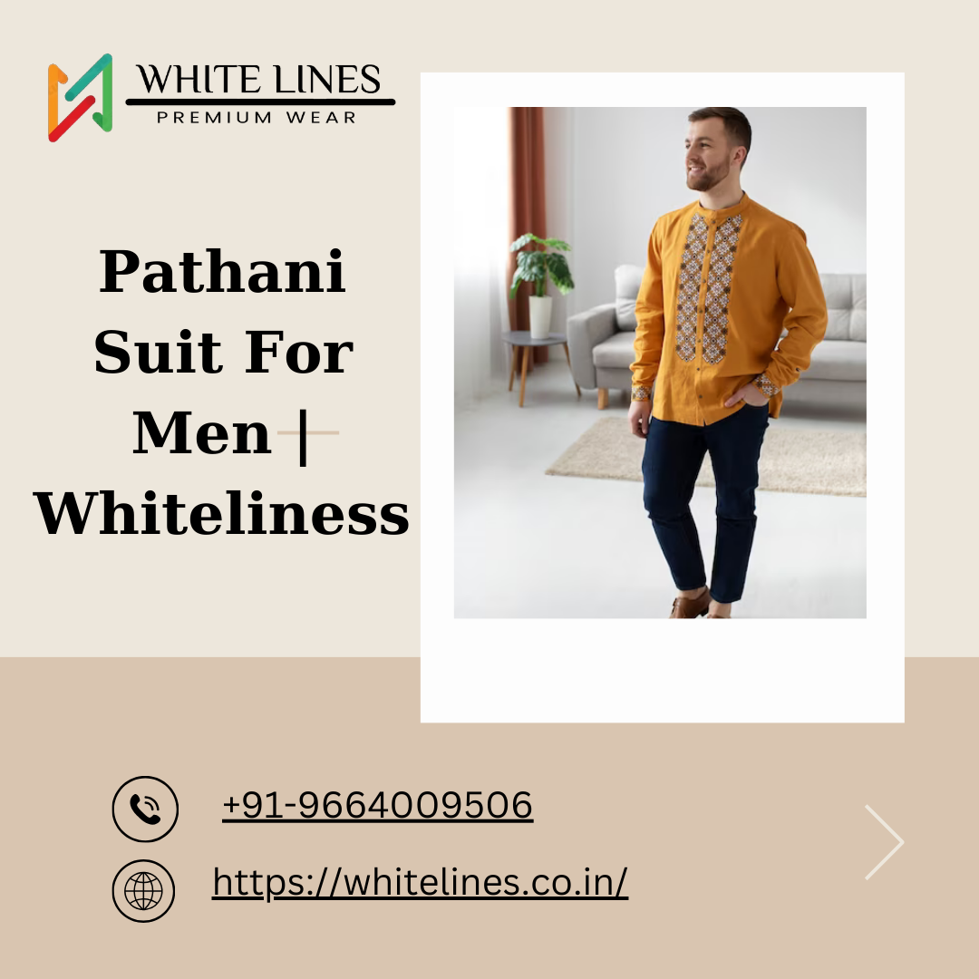 Pathani Suit For Men | Whiteliness - Whitelines - Medium