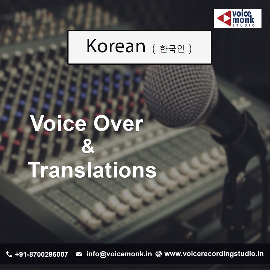 Native Korean Voice Over Artists in Delhi - Voiceoverservices - Medium