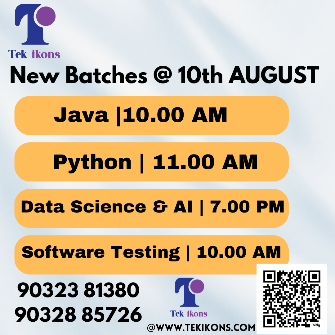 Free Demos On 10th August | Tek Ikons Academy - Tek Ikons Academy - Medium