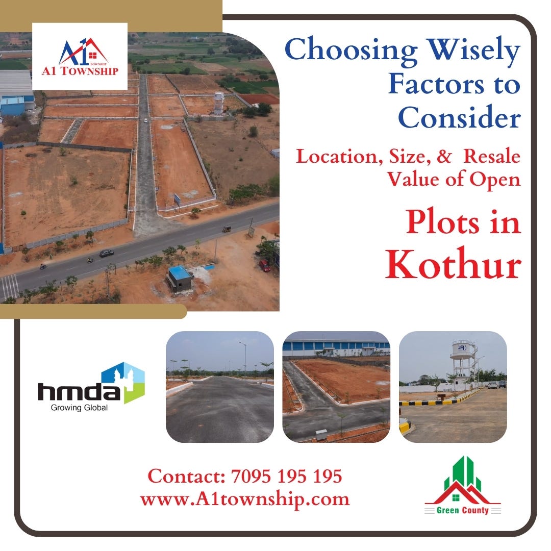 plots in Kothur. Unveiling Exceptional Plots in Kothur… | by A1 ...