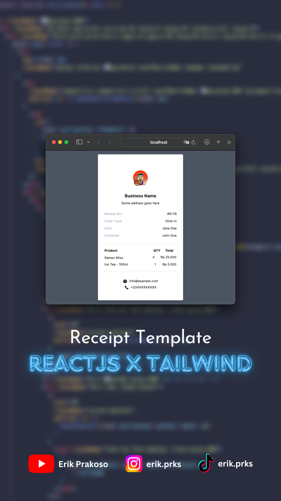 How To Create a Receipt Template Using ReactJS and TailwindCSS | by ...
