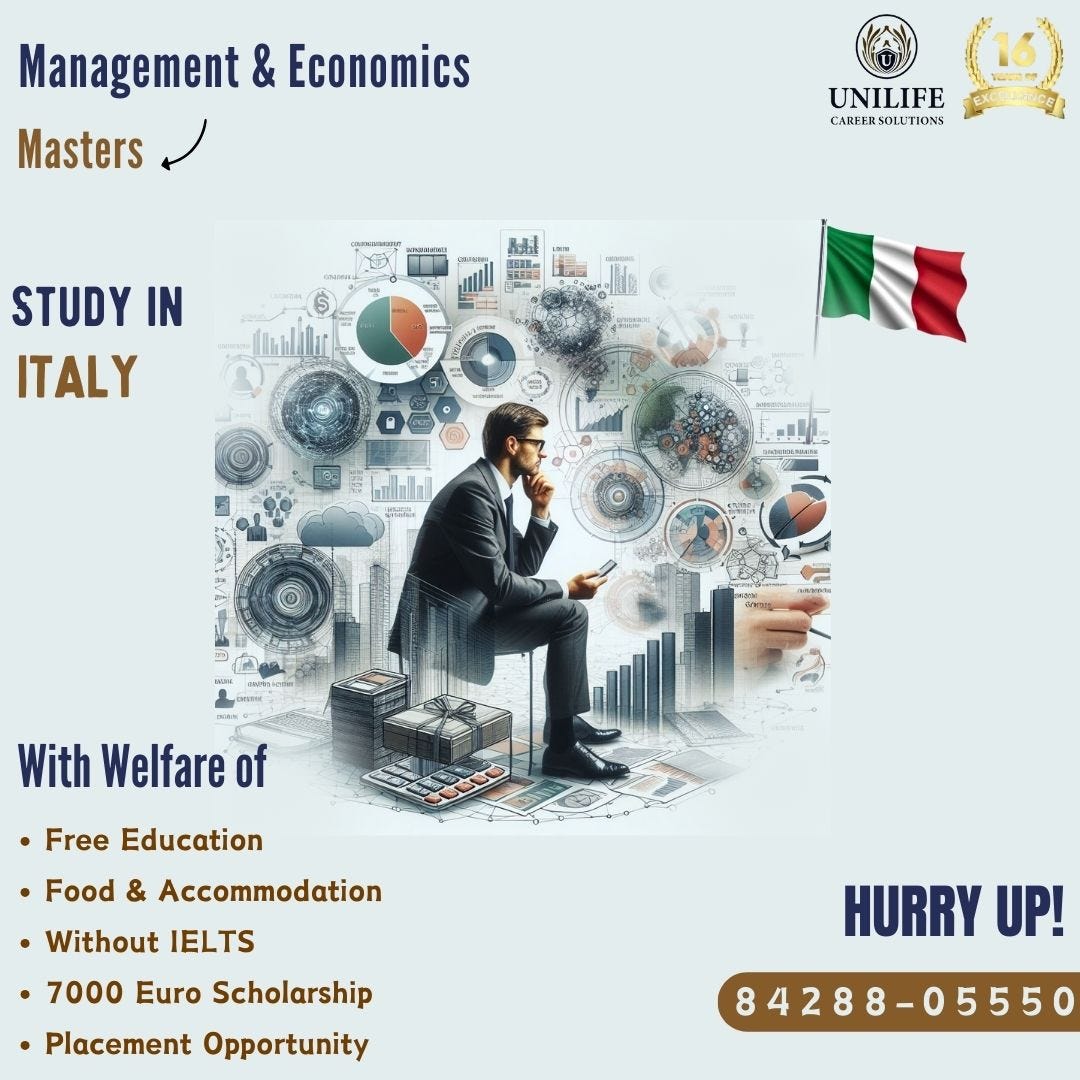 Advantage of Studying Management & Economics in ITALY | Free Education ...