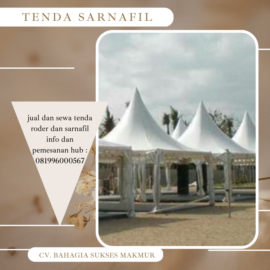 Tenda berbentuk kerucut, biasa digunakan untuk membuat stand sederhana ...