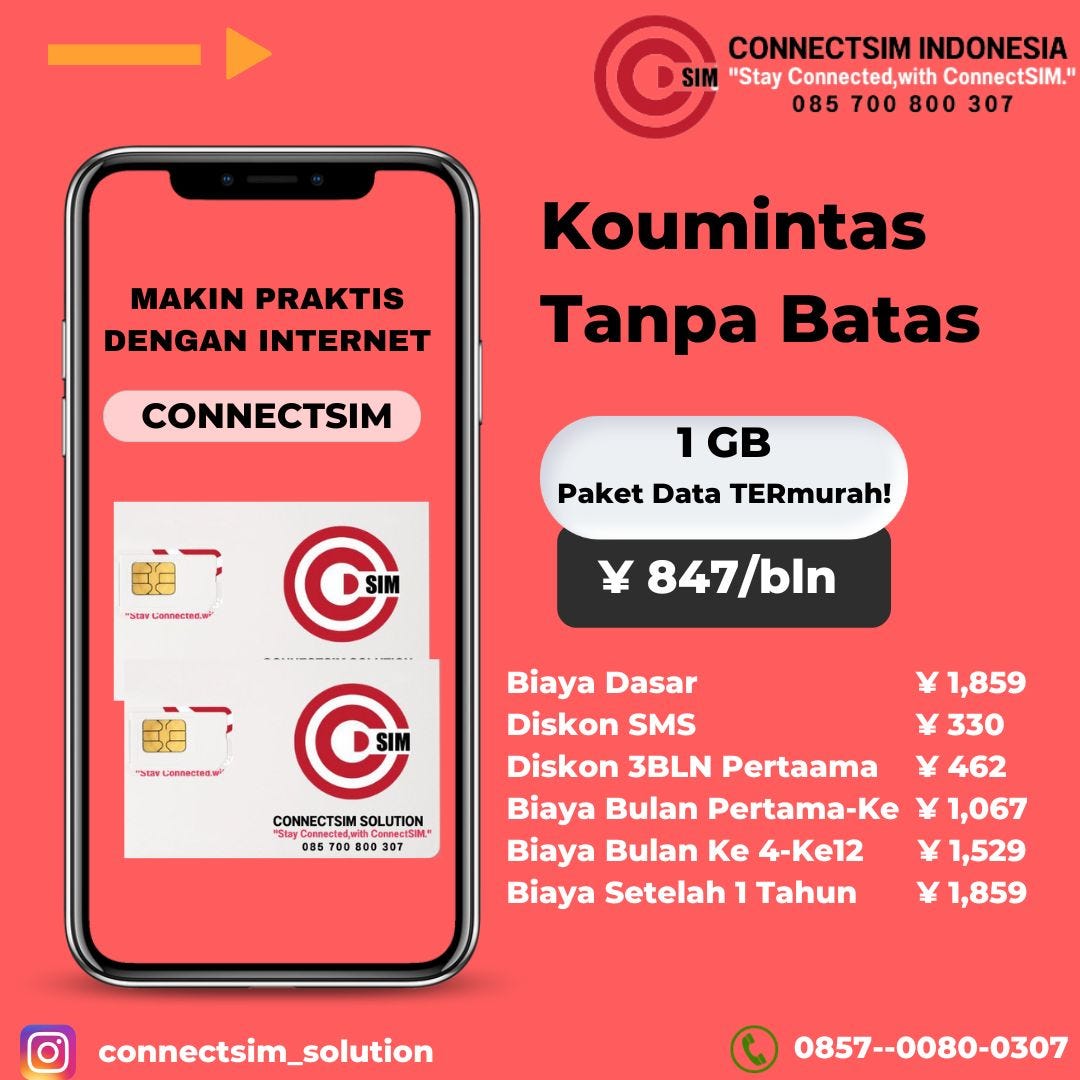 0857–0080–0307,Jual Kartu Perdana Connect SIM Untuk Tukukci Qinau - Paket Internet Jepang - Medium