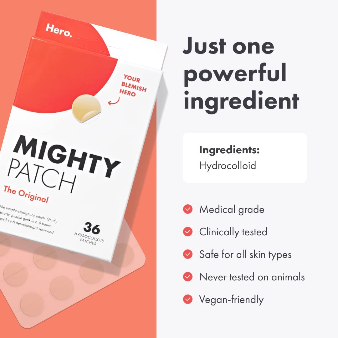 Say Goodbye to Pimples Overnight with Mighty Patch Original from Hero ...