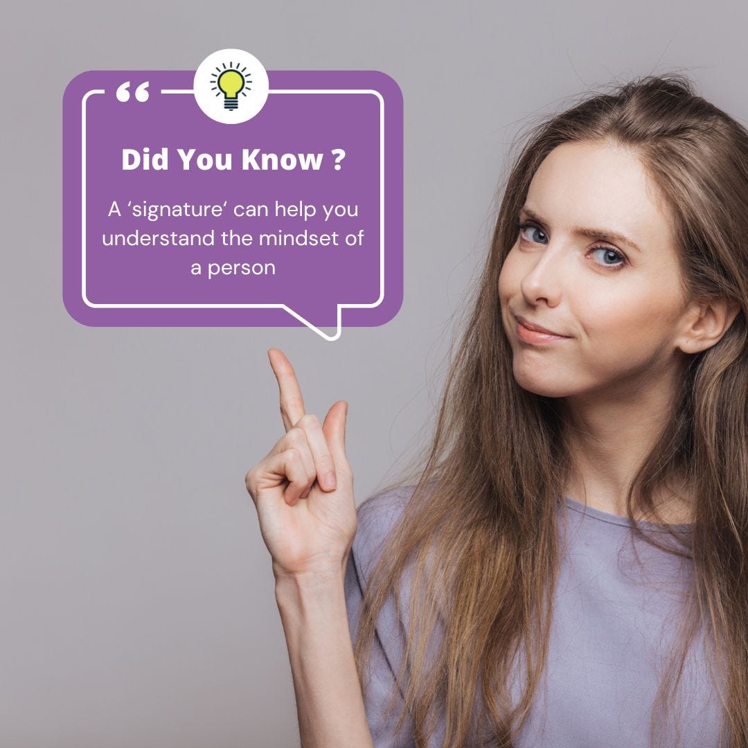 Signature And Mindset Of People. Wondering how signature is linked to ...