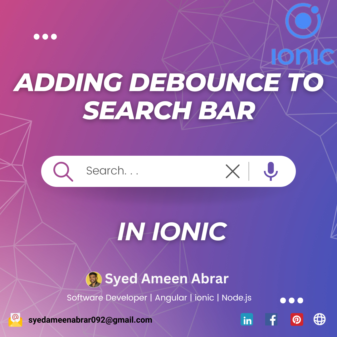 Adding Debounce to Search Bar in Ionic: A Step-by-Step Guide | by Syedameenabrar | Medium