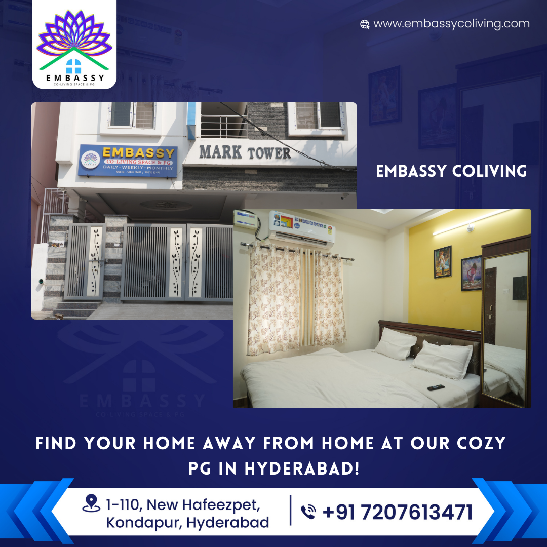 Pg In Hyderabad | Embassy Co-living - Embassypgandhostels - Medium