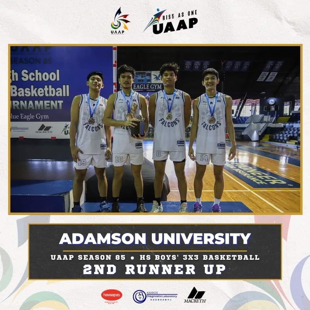 Adamson Baby Falcons claims 2nd Runner-Up in the UAAP Season 85 High ...