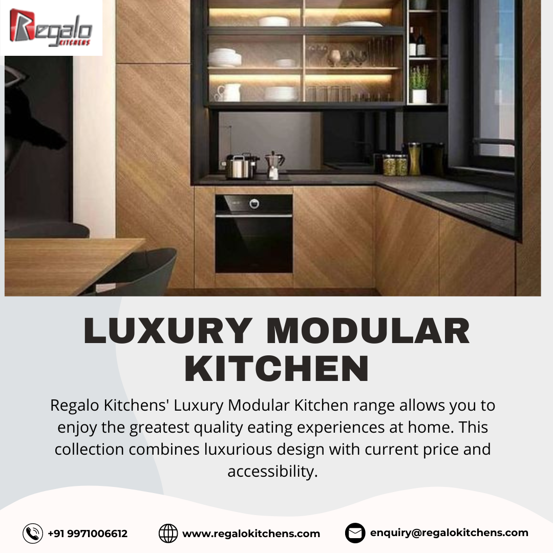Luxury Modular Kitchen - Regalo Kitchens - Medium