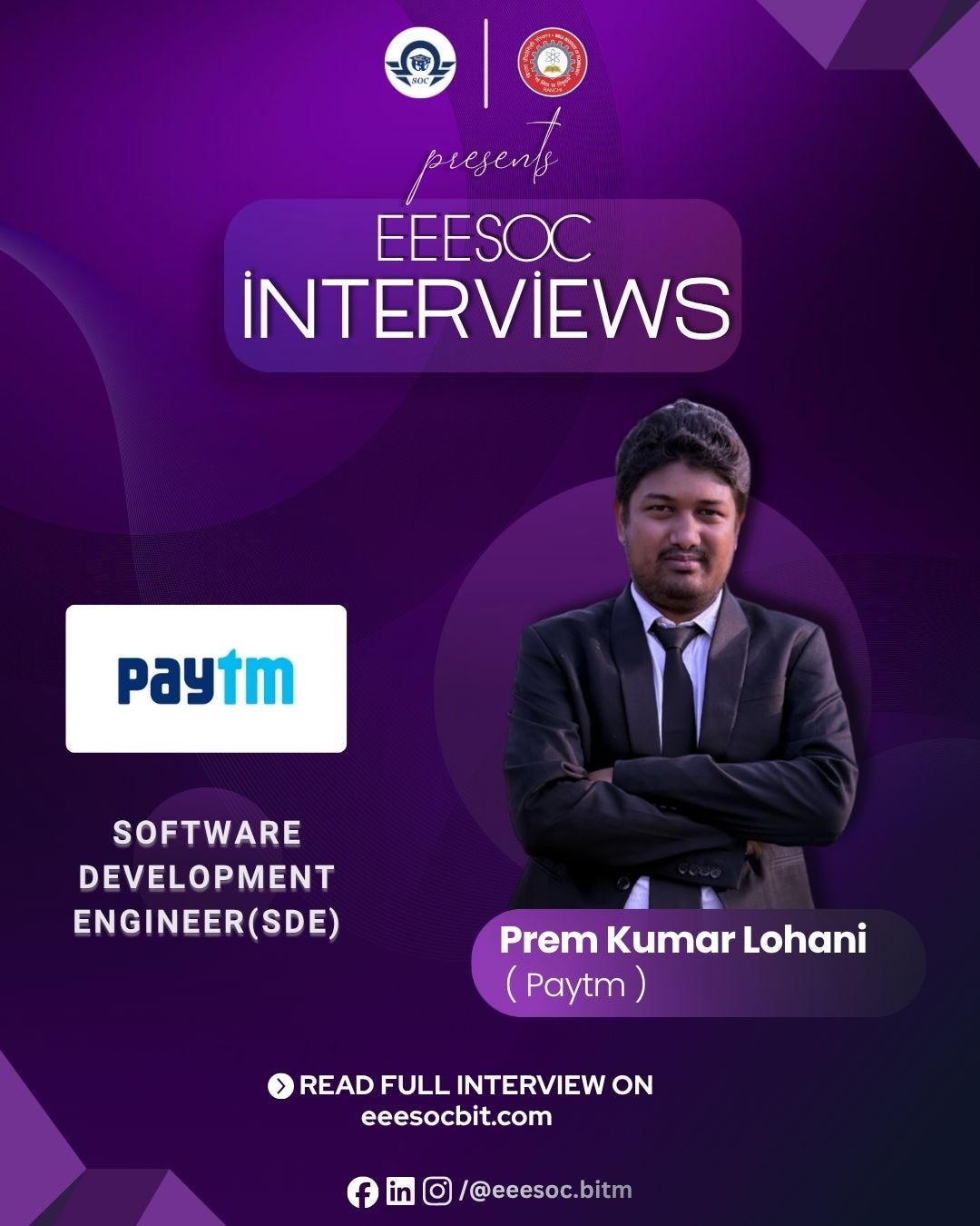 Paytm — Software Development Engineer | by EEESoc, BIT Mesra | Apr ...