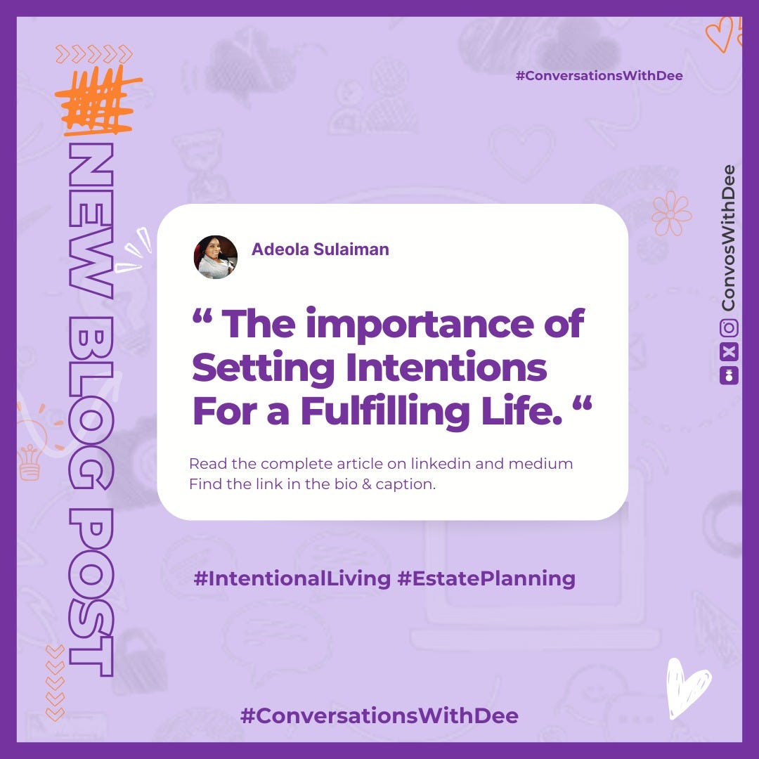 Setting Intentions for a Fulfilling Life — Living with Purpose. | by ...