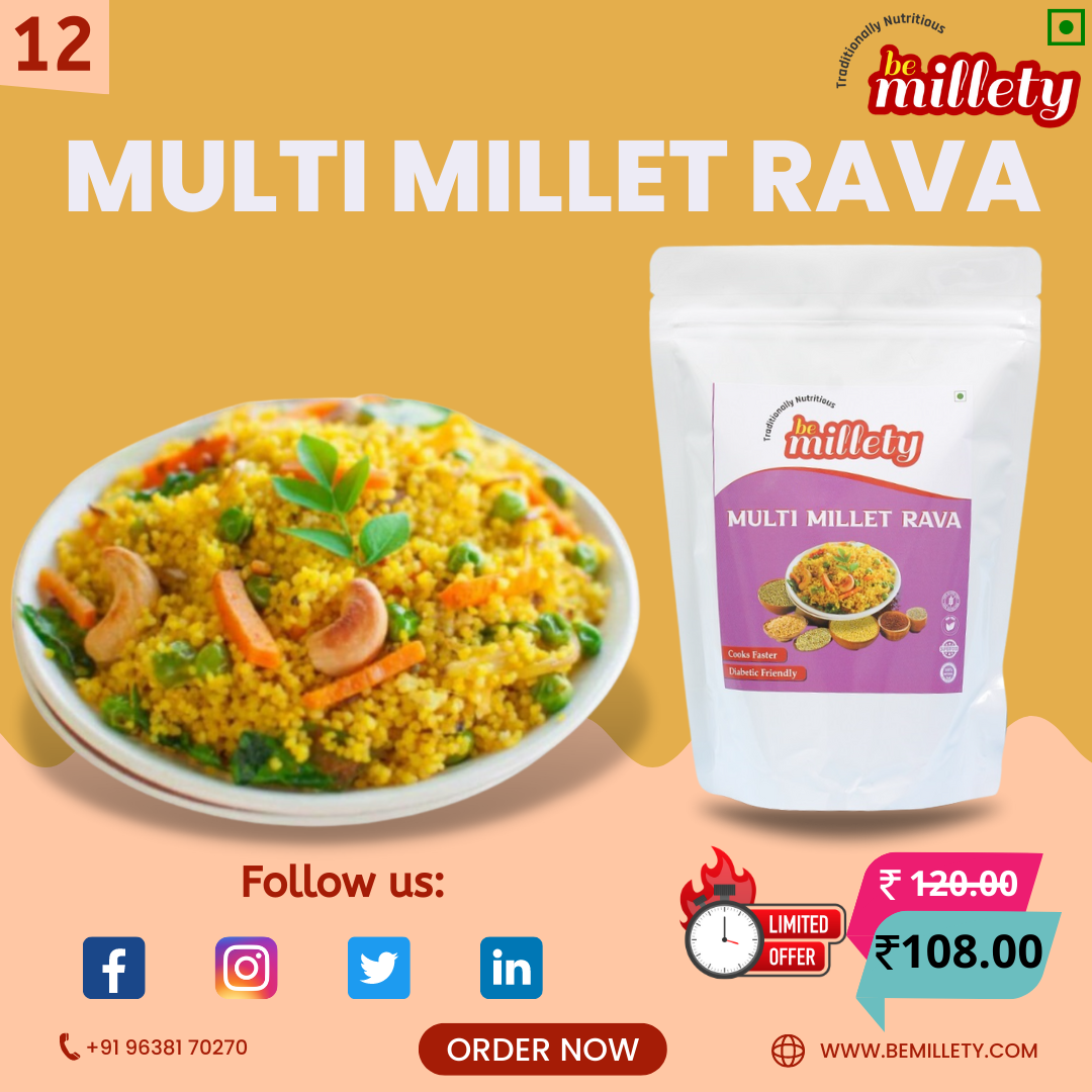 Buy Multi Millet Rava Online - Bemillety - Medium