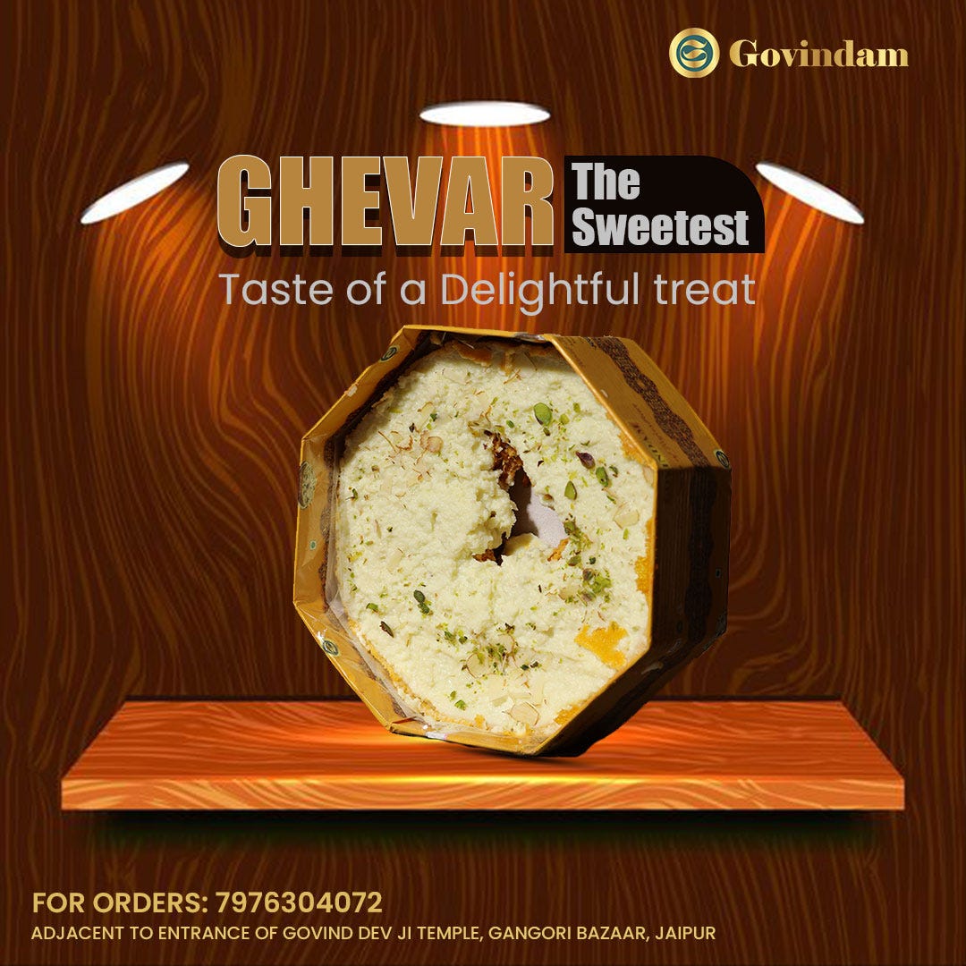 Ghewar: Rajasthan’s Honeycomb Sweet Delicacy | by Govindam Sweets | Jun ...